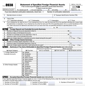 Form 8938 – Statement of Specified Foreign Financial Assets – Tax ...